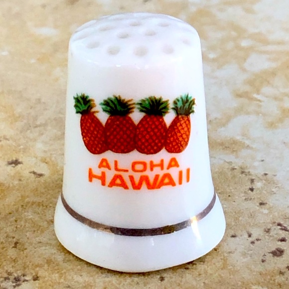 Accents | Vintage Aloha Hawaii Porcelain Sewing Thimble | Poshmark